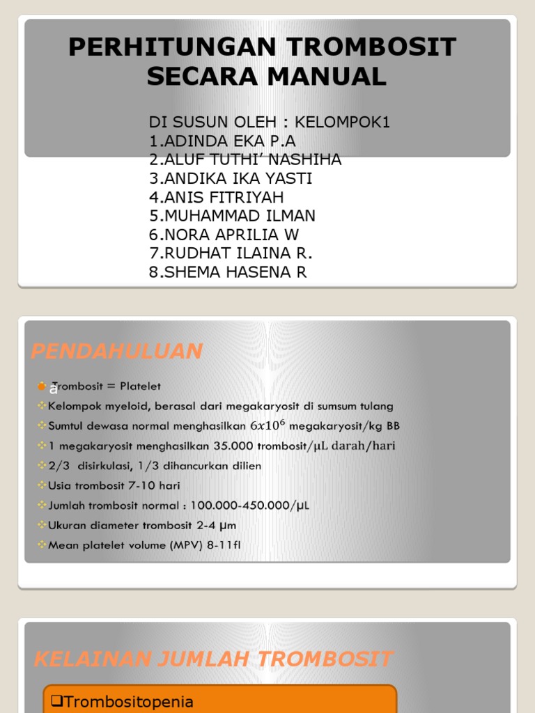 Trombosit Manual | PDF