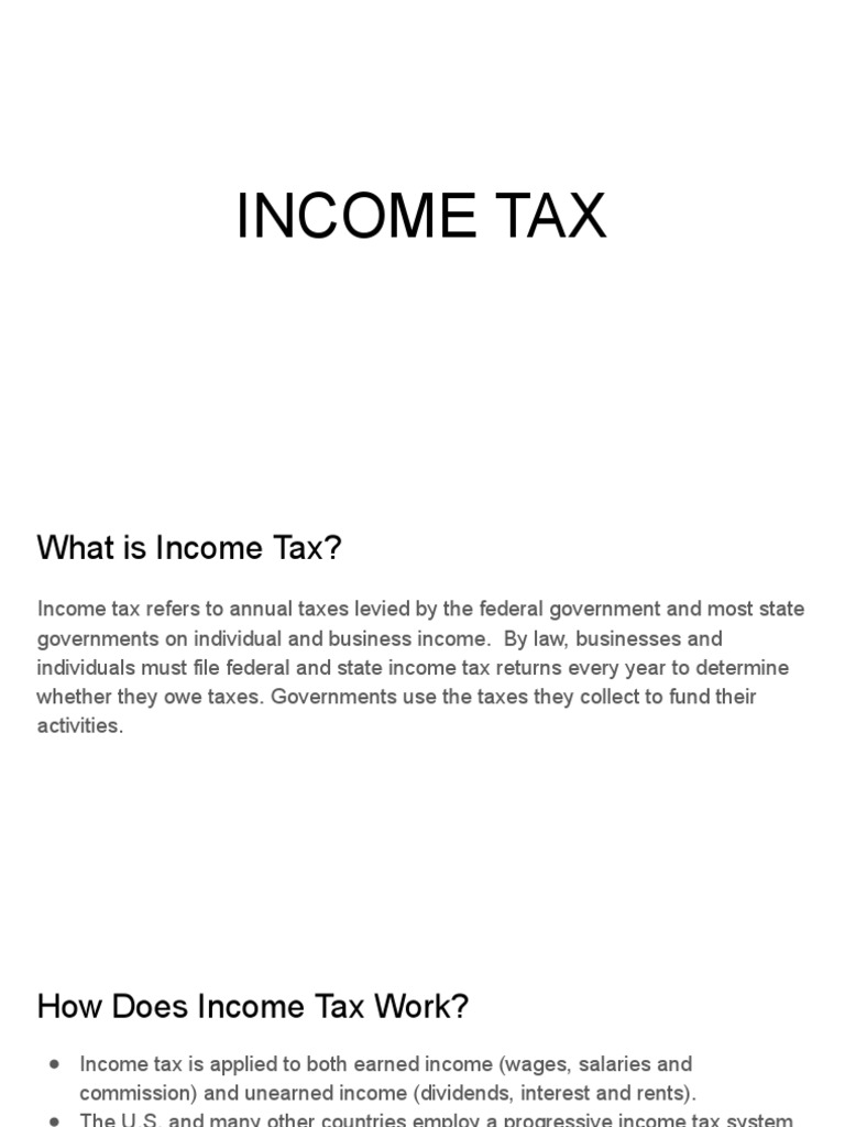 Presentation On Income Tax | PDF | Taxes | Income Tax
