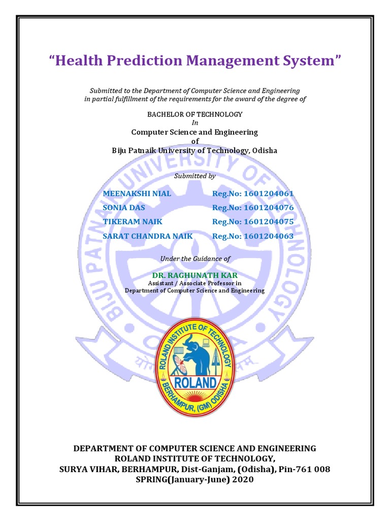 Health Prediction Management System PDF | PDF | Internet Protocol Suite ...