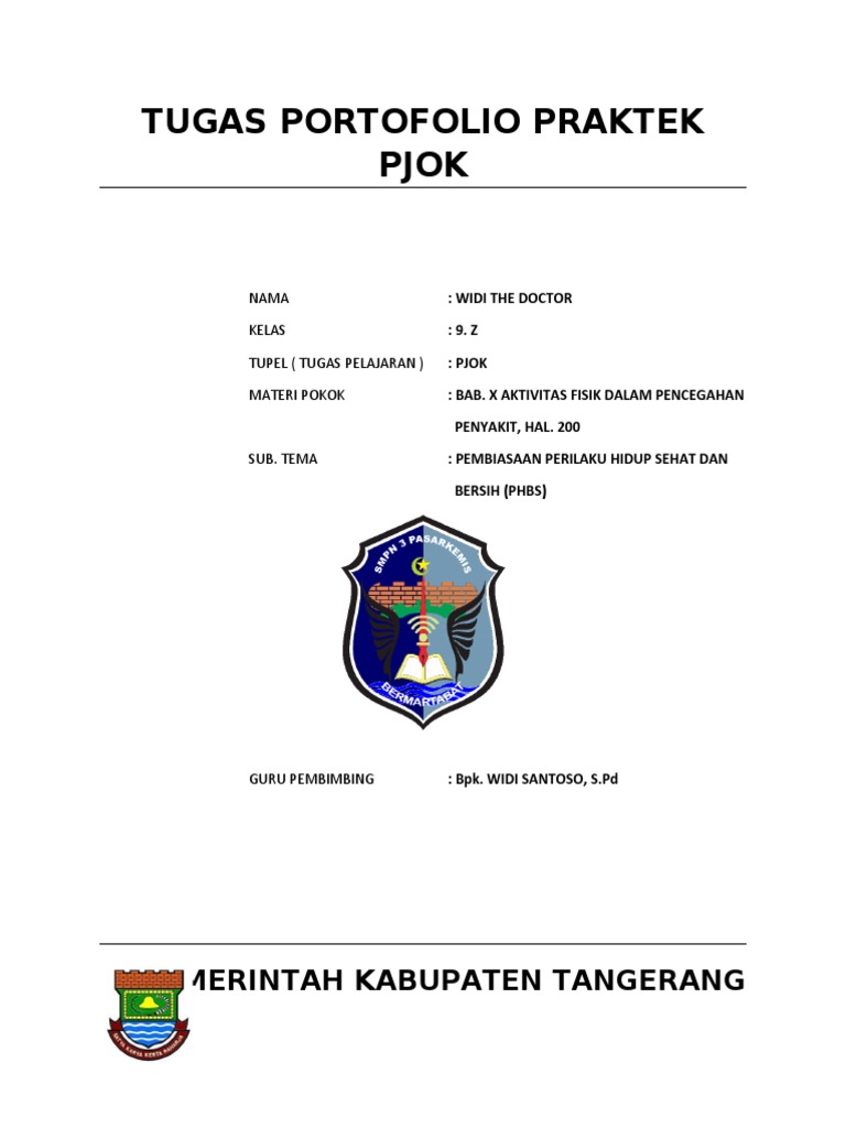Cover Tugas Portofolio Praktek Pjok | PDF