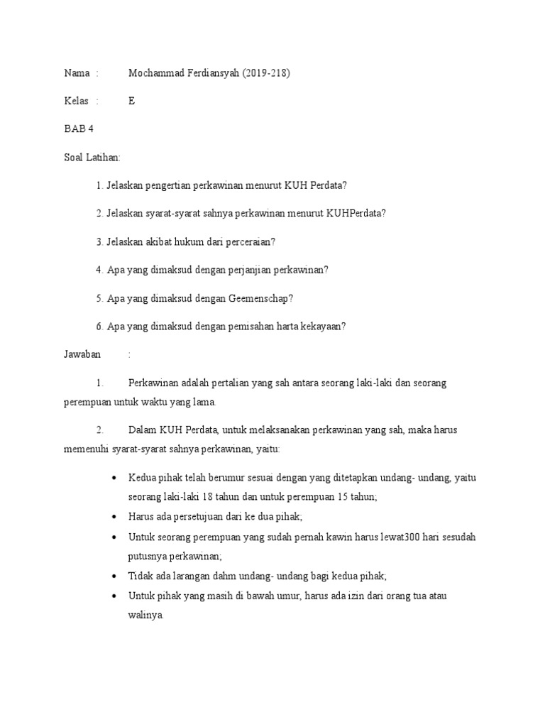 Syarat dan Hukum Perkawinan di KUH Perdata | PDF | Hukum