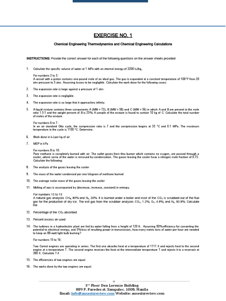 Chemical Engineering Thermodynamics and Chemical Engineering ...