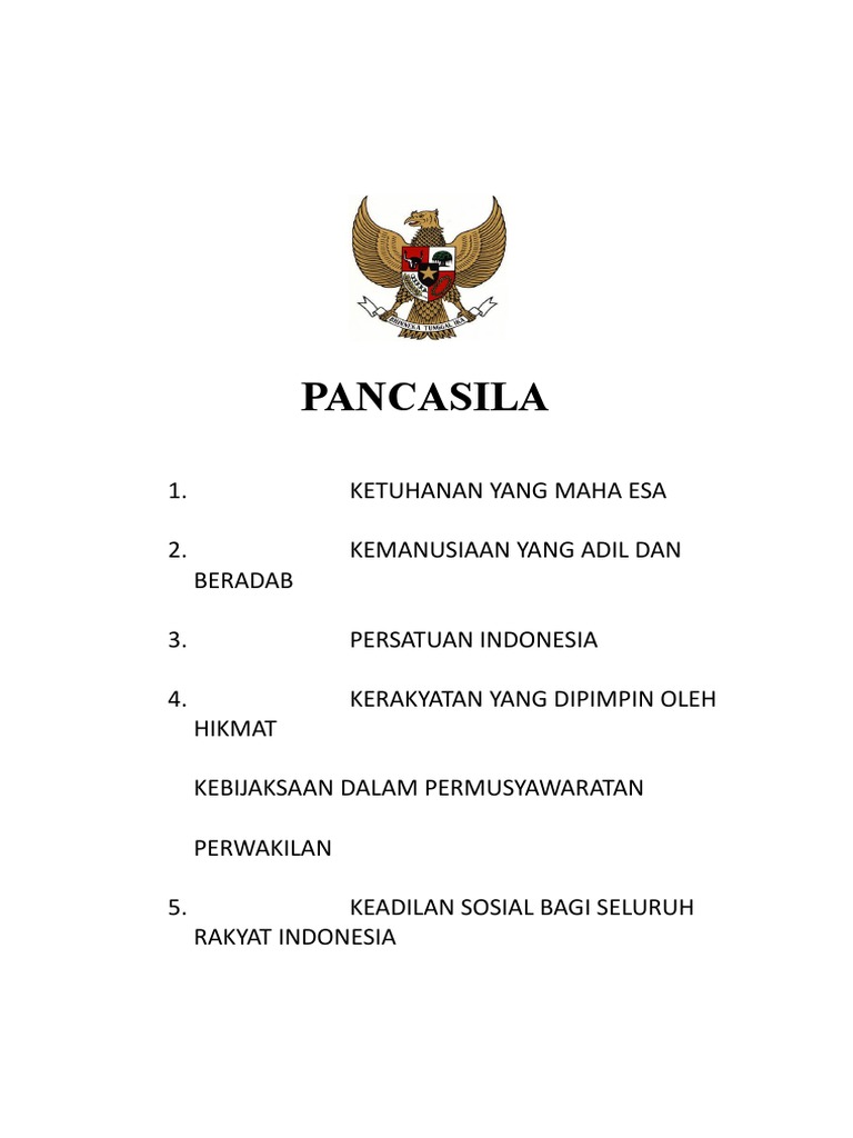 Teks Pancasila | PDF