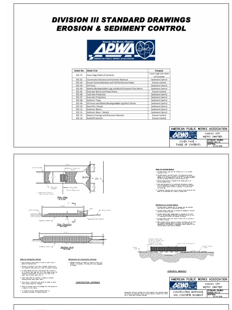 APWA Erosion Control Standards KC | PDF | Road | Infrastructure