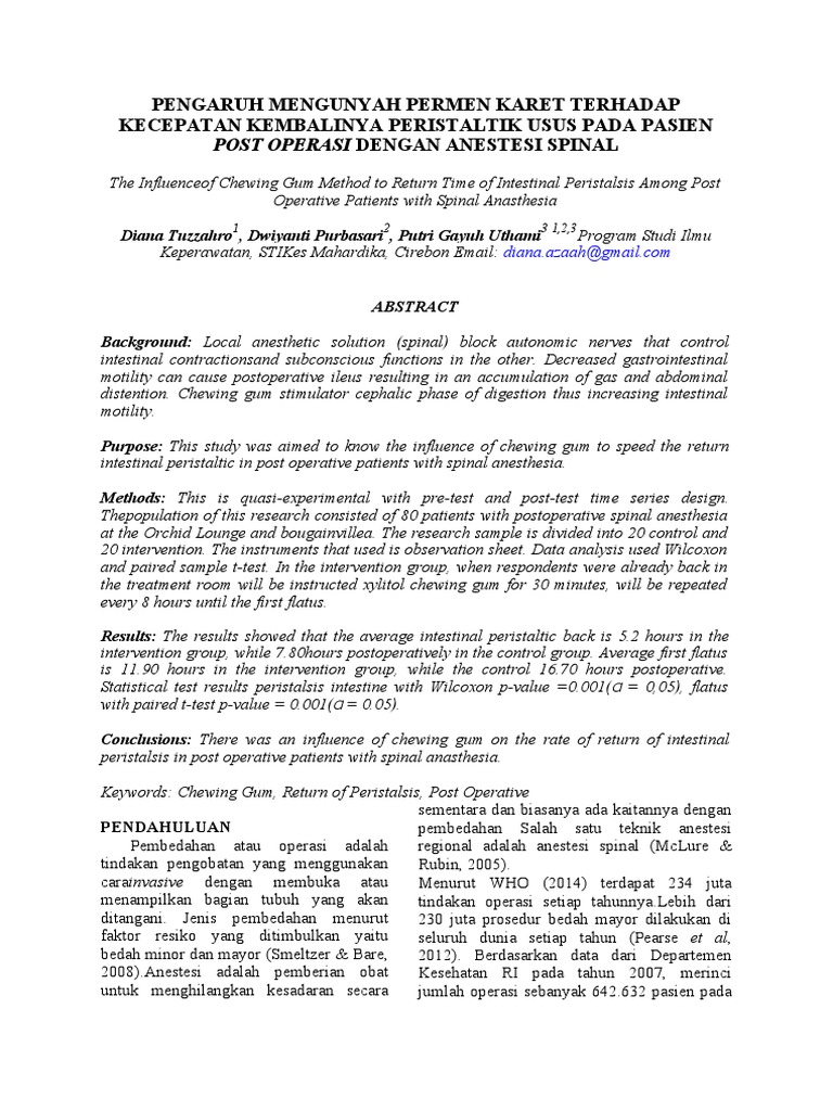 71-Article Text-347-1-10-20200219 | PDF | Anesthesia | Gastroenterology