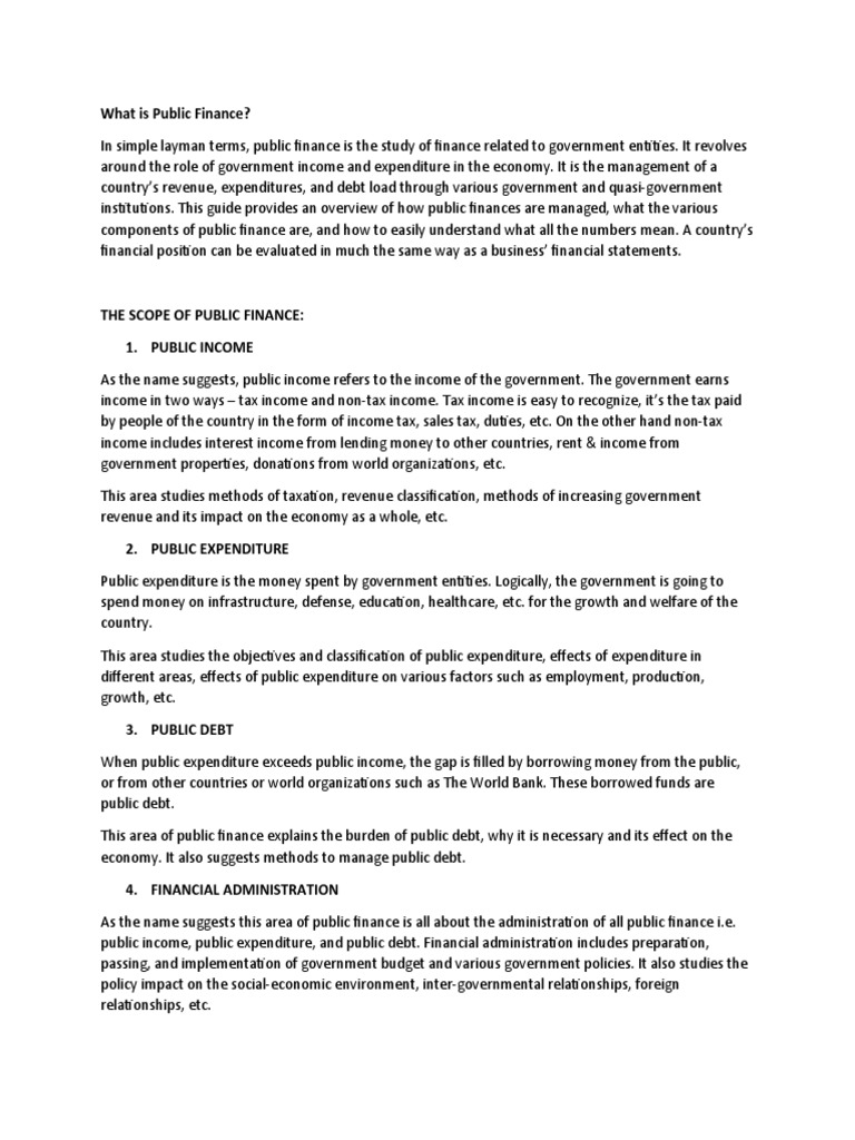 Public Finance (Sharbani) | PDF | Public Finance | Fiscal Policy