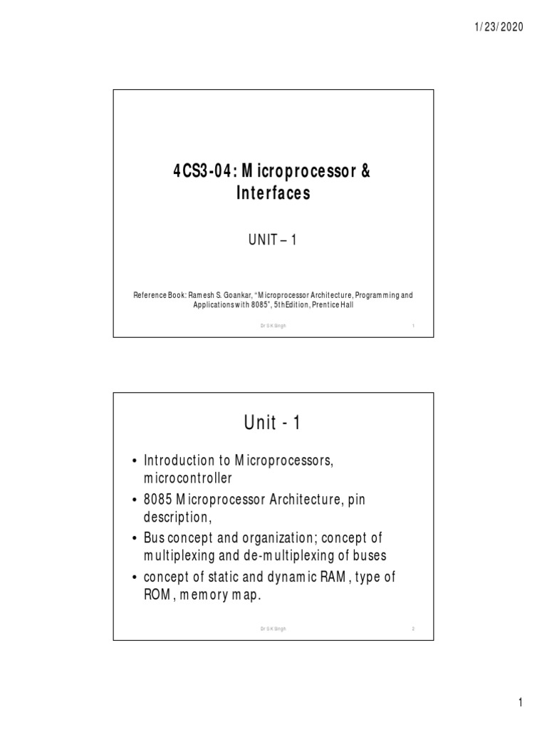 MP Unit1 | PDF | Microprocessor | Central Processing Unit