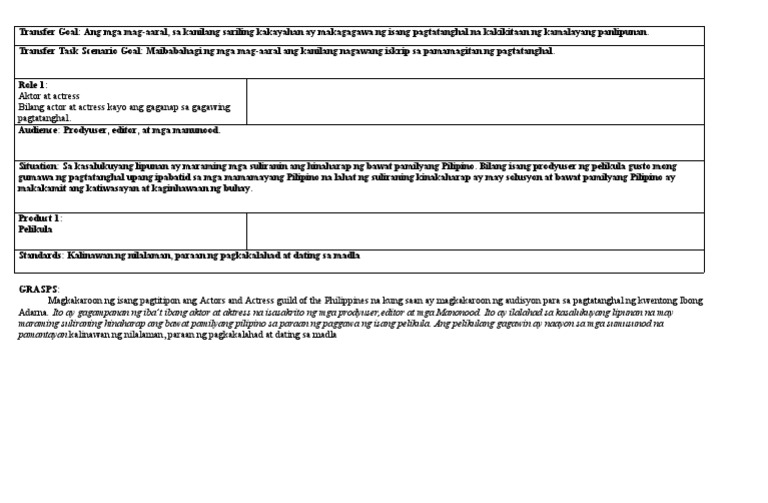 Transfer Goal Grasps | PDF