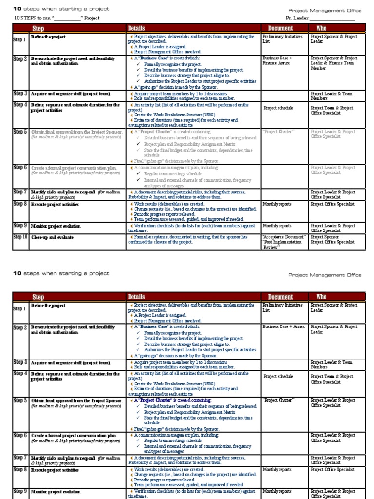 10 Steps to Implement a Project | PDF | Project Management | Business