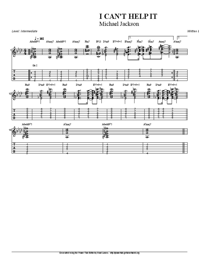 Michael Jackson - I Cant Help It PDF | PDF