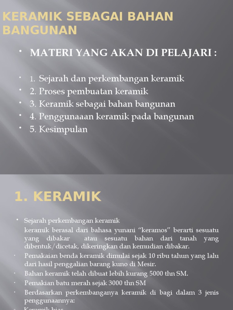 Keramik sebagai Material Konstruksi | PDF
