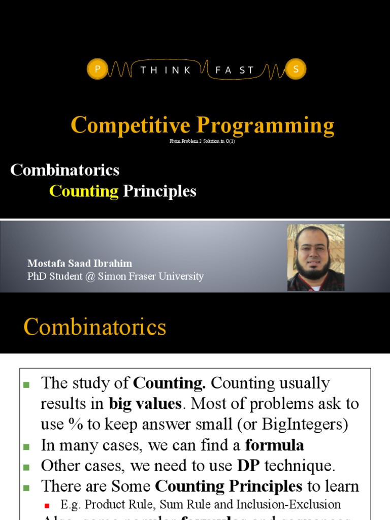 Combinatorics Counting Principles Explained | PDF | Discrete ...