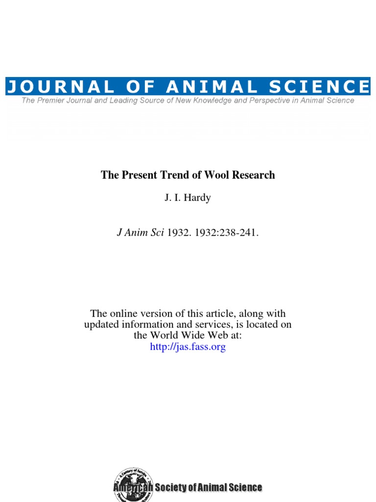An Overview of the Present Trends in Wool Research with a Focus on ...