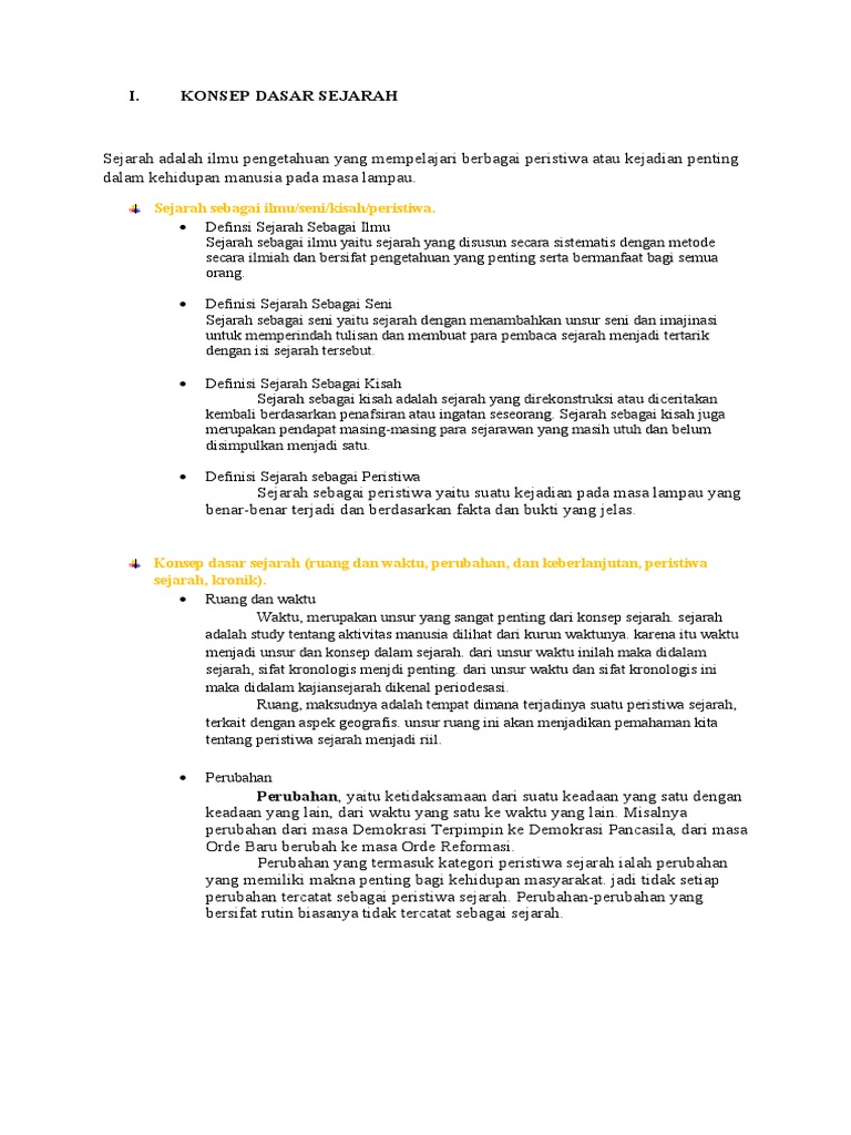 Konsep Dasar dan Metode Sejarah | PDF