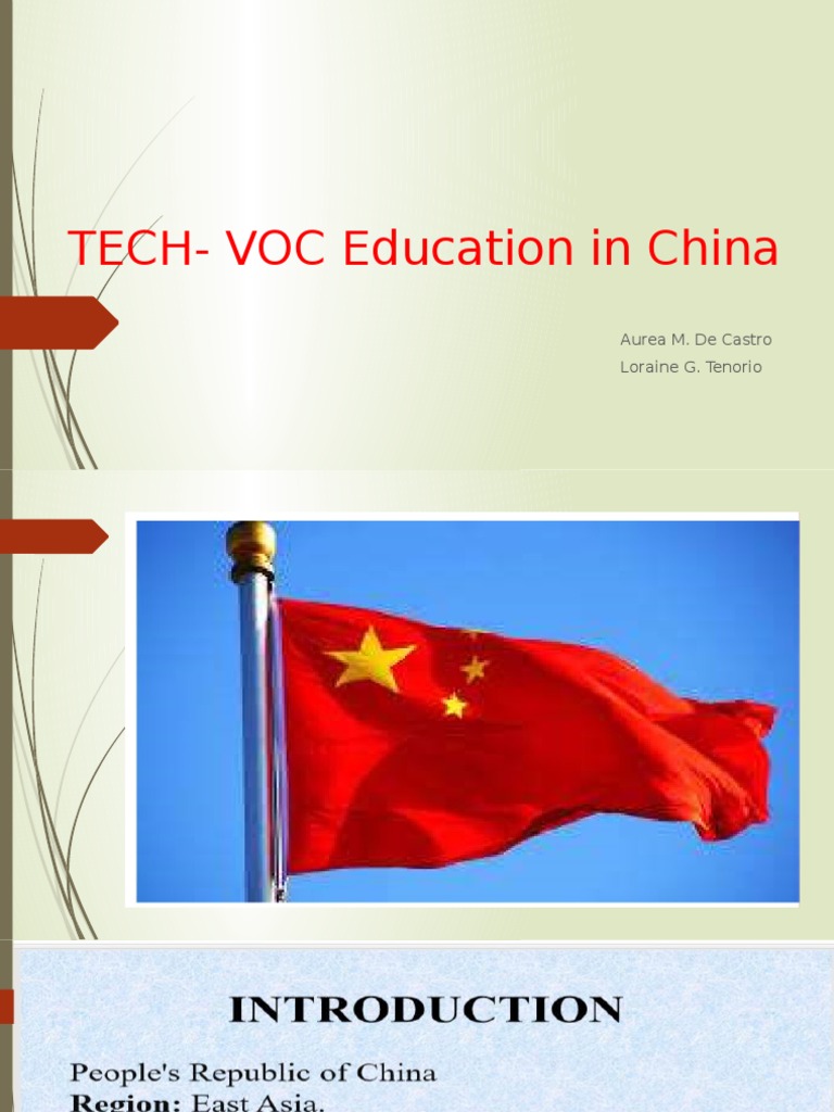 TECH - VOC Education in China | PDF | Vocational Education | China