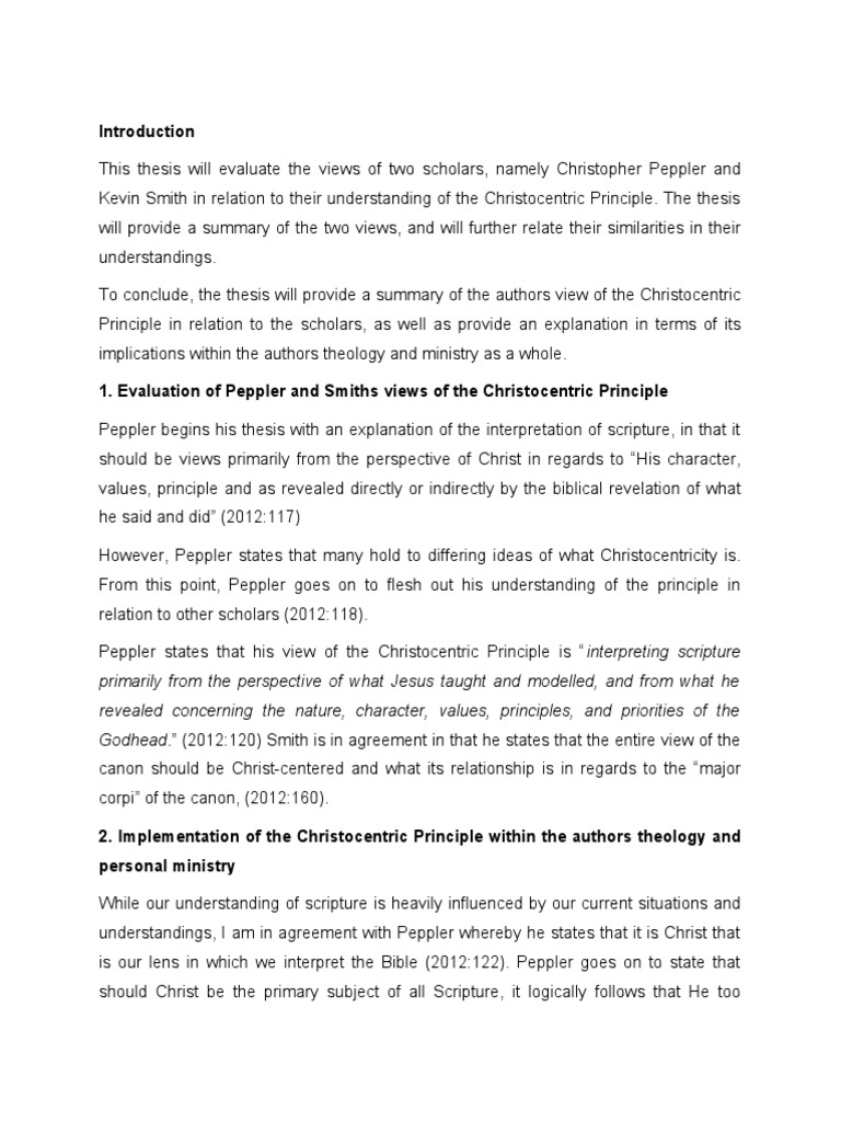 Christocentric Principle | PDF | Christology | Biblical Canon