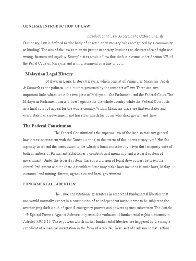 General Introduction of Law | PDF | Bill (Law) | United States House Of ...