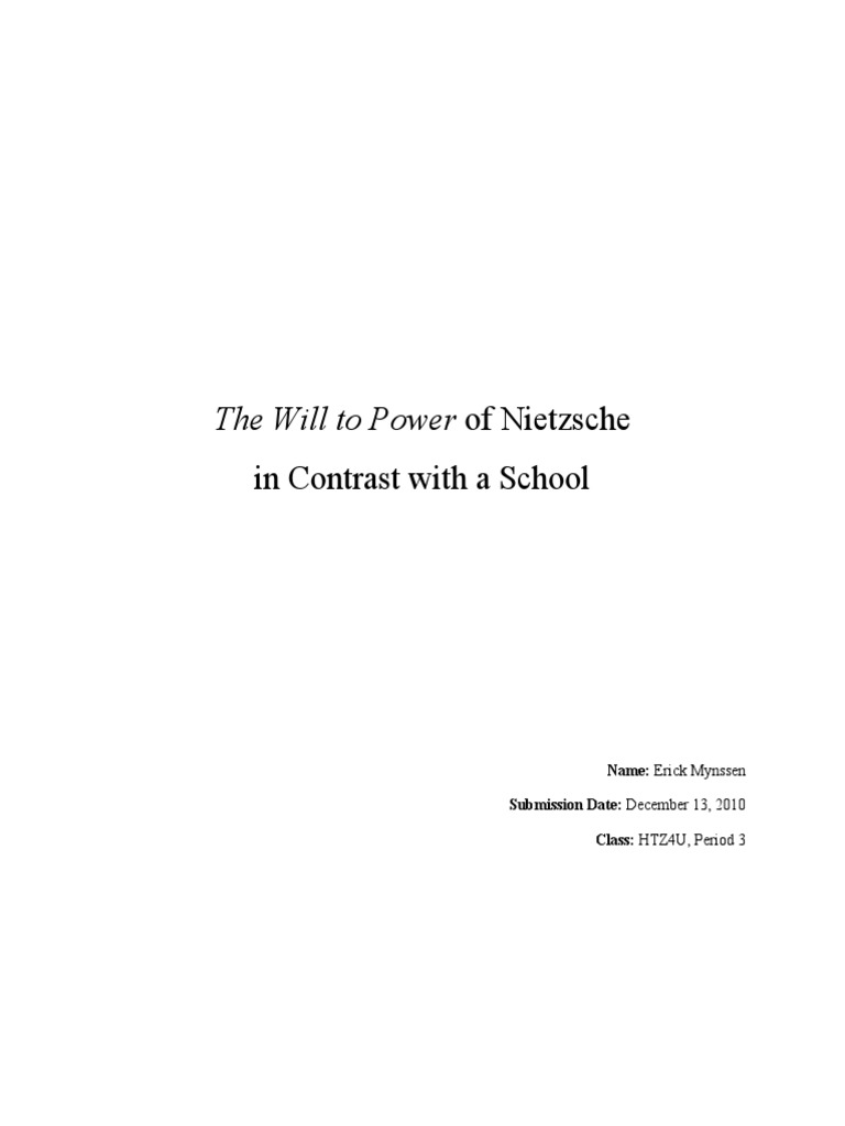 The Will To Power of Nietzsche | PDF | Nihilism | Friedrich Nietzsche