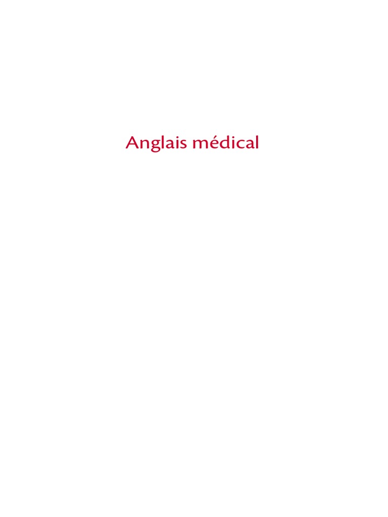 Anglais Medical 2019 PDF | PDF | Langue anglaise | Traductions