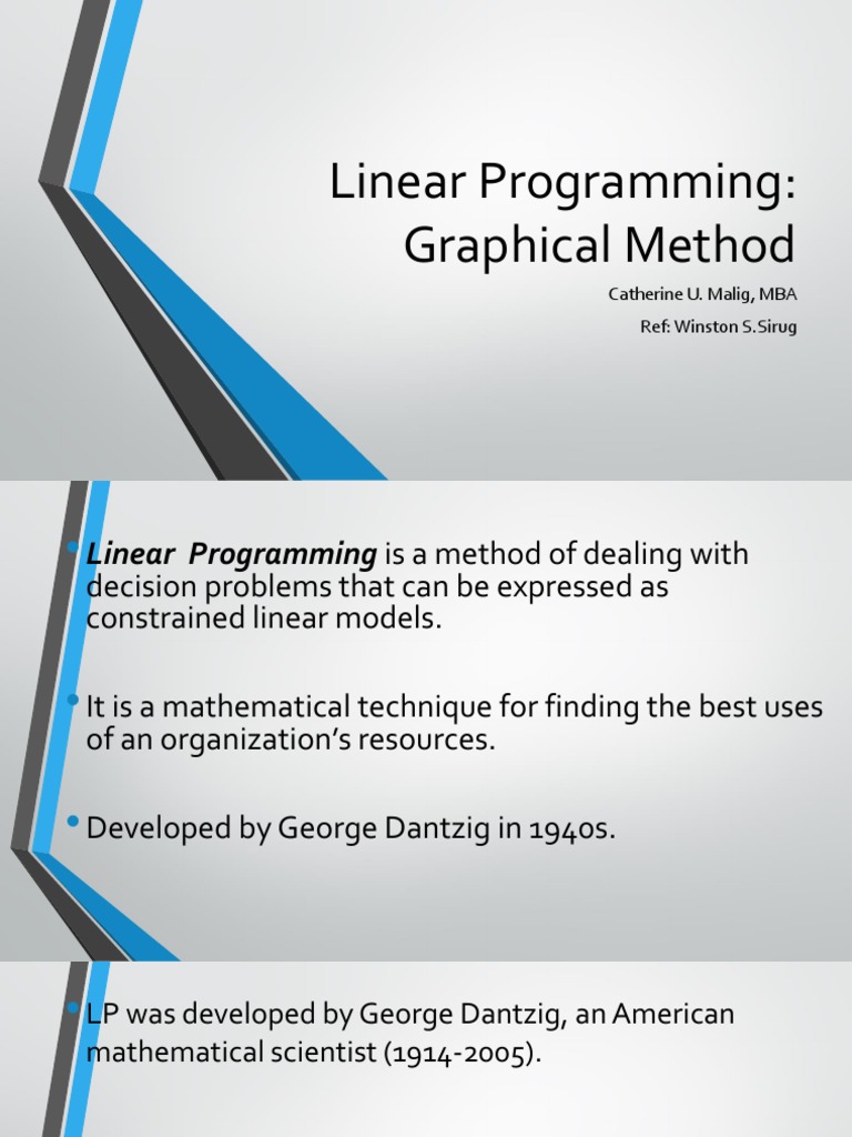 PrelimChapter2LinearProgrammingBasicConceptsMY PDF | PDF | Linear Programming | Mathematical ...