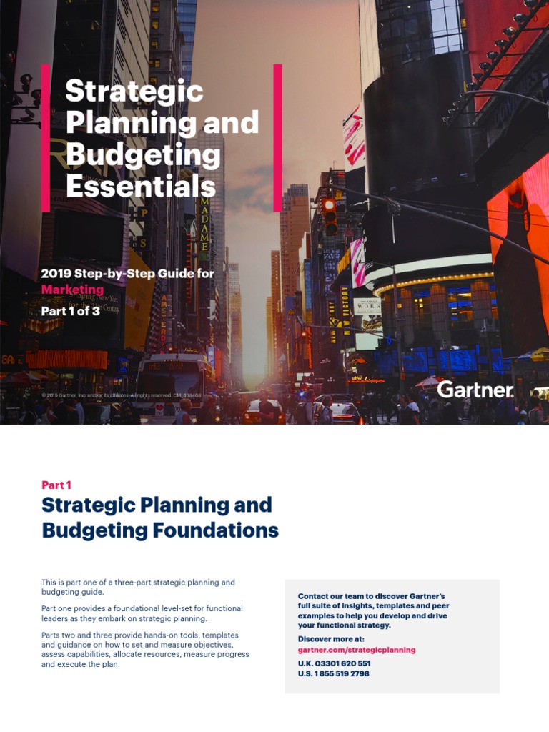 Strategic Planning & Budget Essentials Part - 1 by Gartner | PDF ...