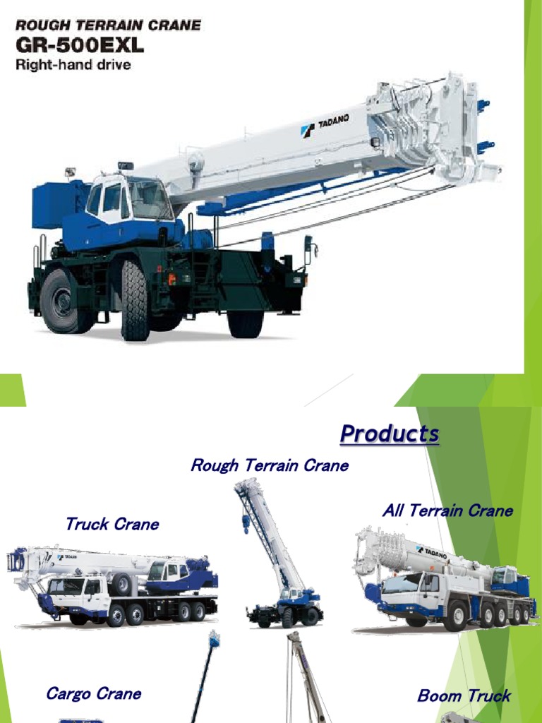 Tadano GR-500EXL Load Chart Overview | PDF | Crane (Machine) | Truck