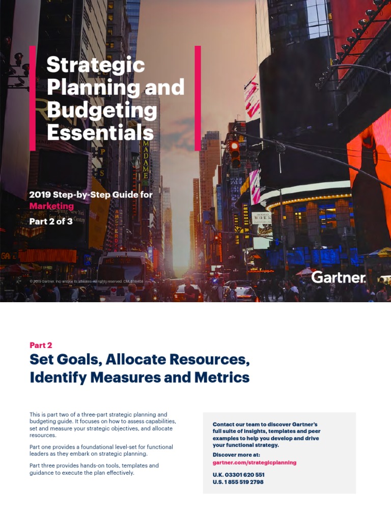 Strategic Planning & Budget Essentials Part - 2 by Gartner | PDF ...