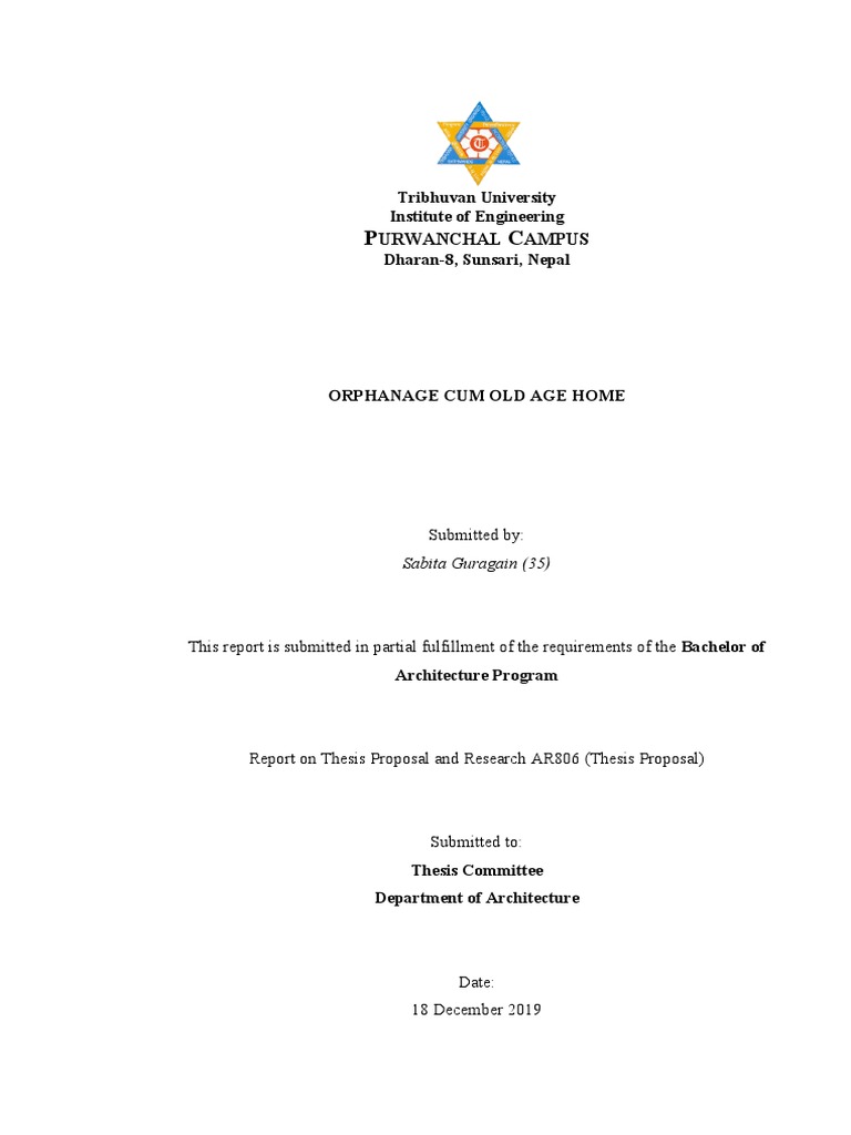 Orphanage and Old Age Home Proposal | PDF | Orphanage | Old Age