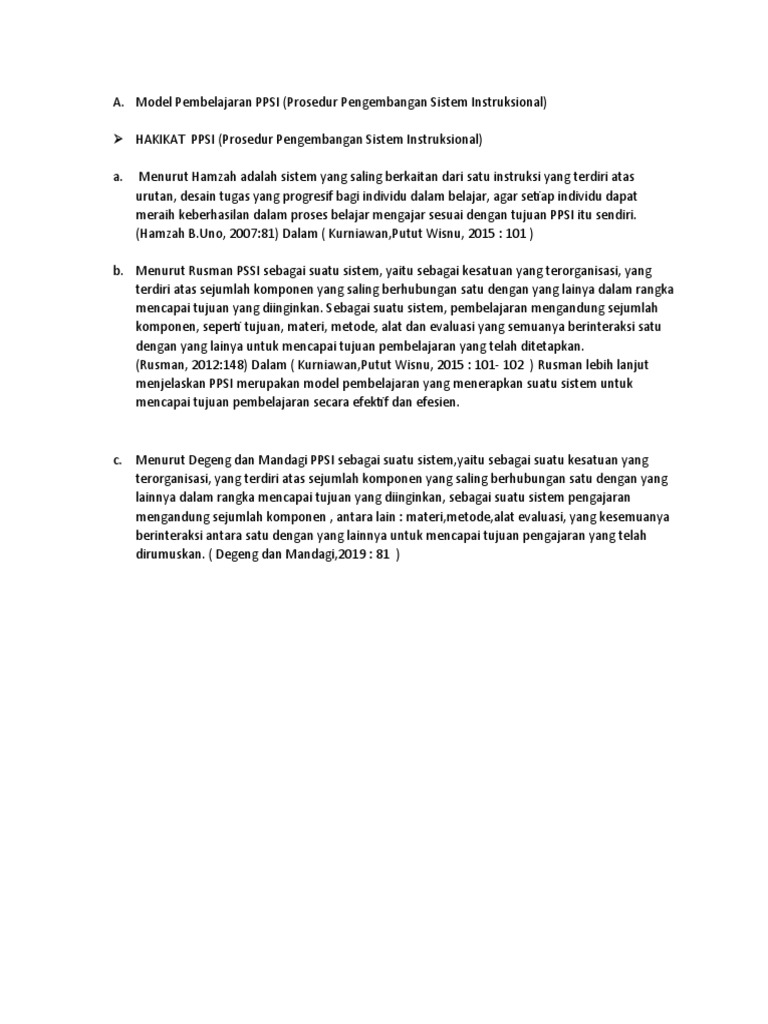 Model Pembelajaran PPSI | PDF | Karier & Perkembangan