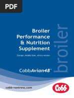 Cobb 500 Broiler Performance Guide | PDF | Poultry | Vitamin