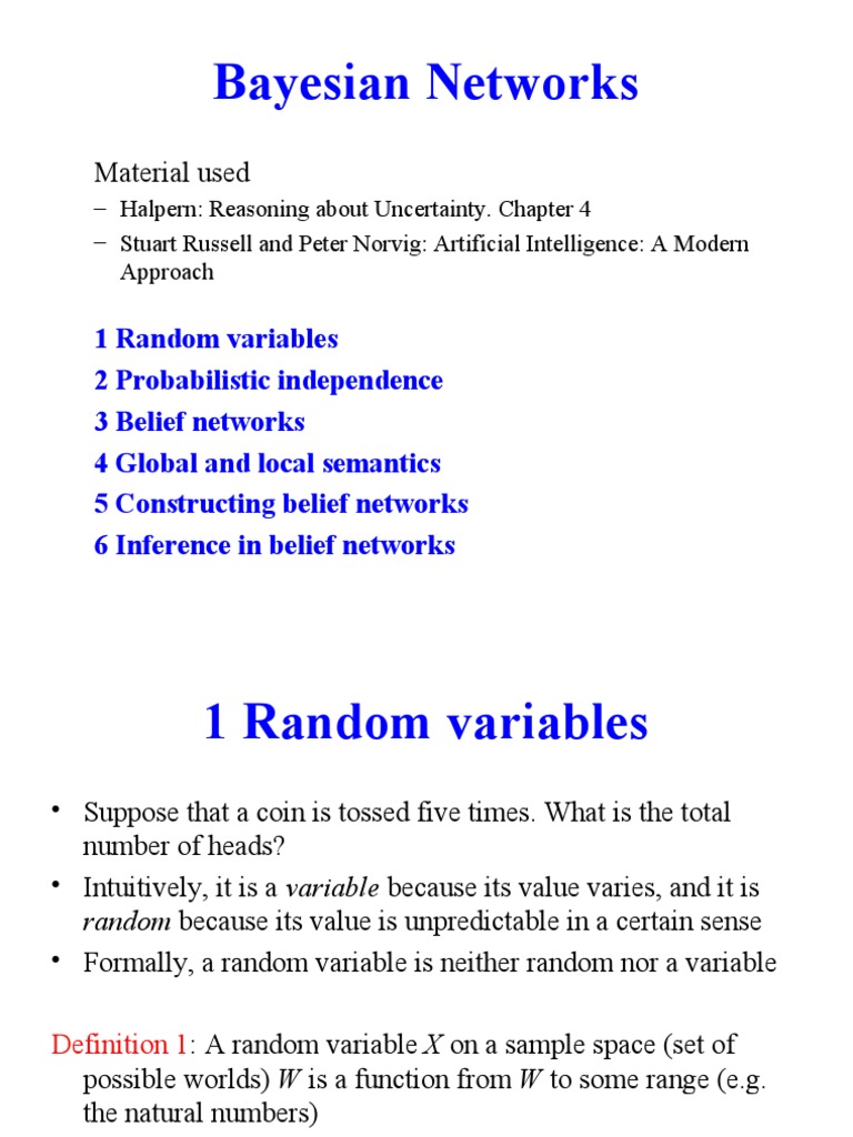 Bayesian Networks | PDF | Bayesian Network | Random Variable