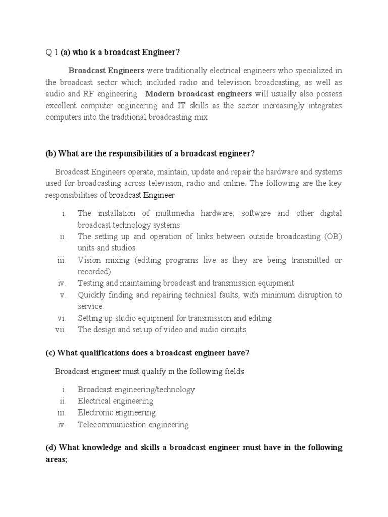 Broadcasting Assignment | PDF | Antenna (Radio) | Orthogonal Frequency ...