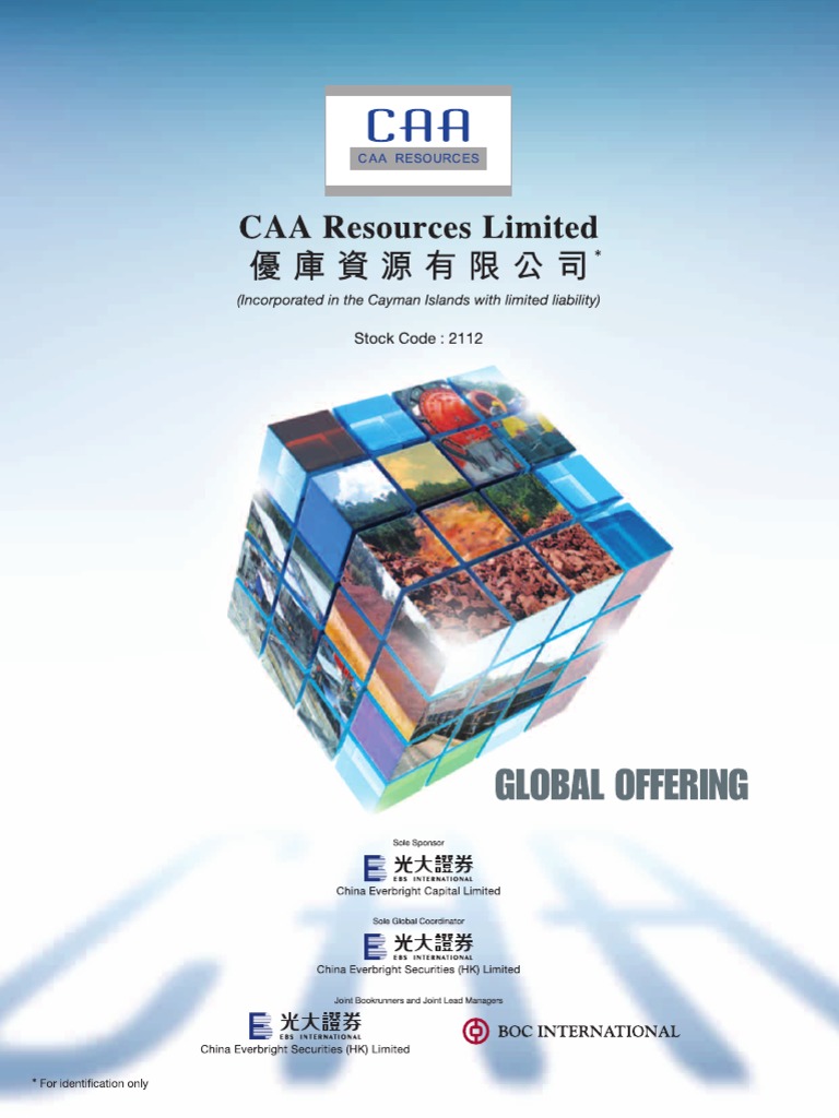 CAA Resources Limited IPO Prospectus | PDF | Securities Act Of 1933 ...