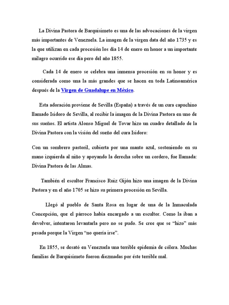Divina Pastora | PDF