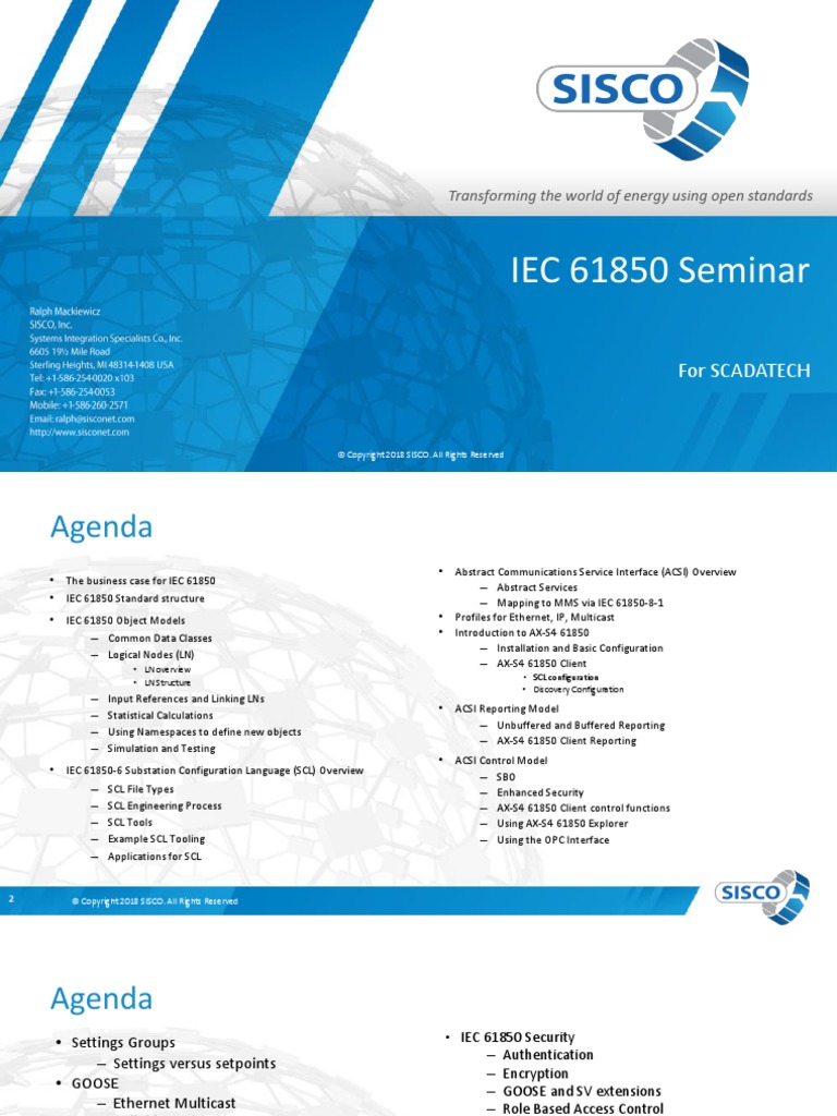 IEC 61850 Seminar-SISCOpdf | PDF | Interoperability | Application Programming Interface