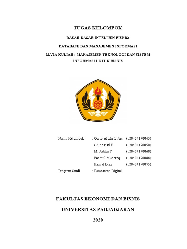 Dasar-Dasar Intelijen Bisnis Database | PDF | Karier & Perkembangan ...