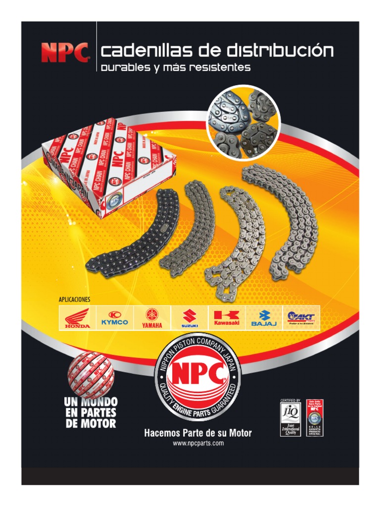 Listado de Aplicaciones Cadenillas Distribucion Moto NPC | PDF