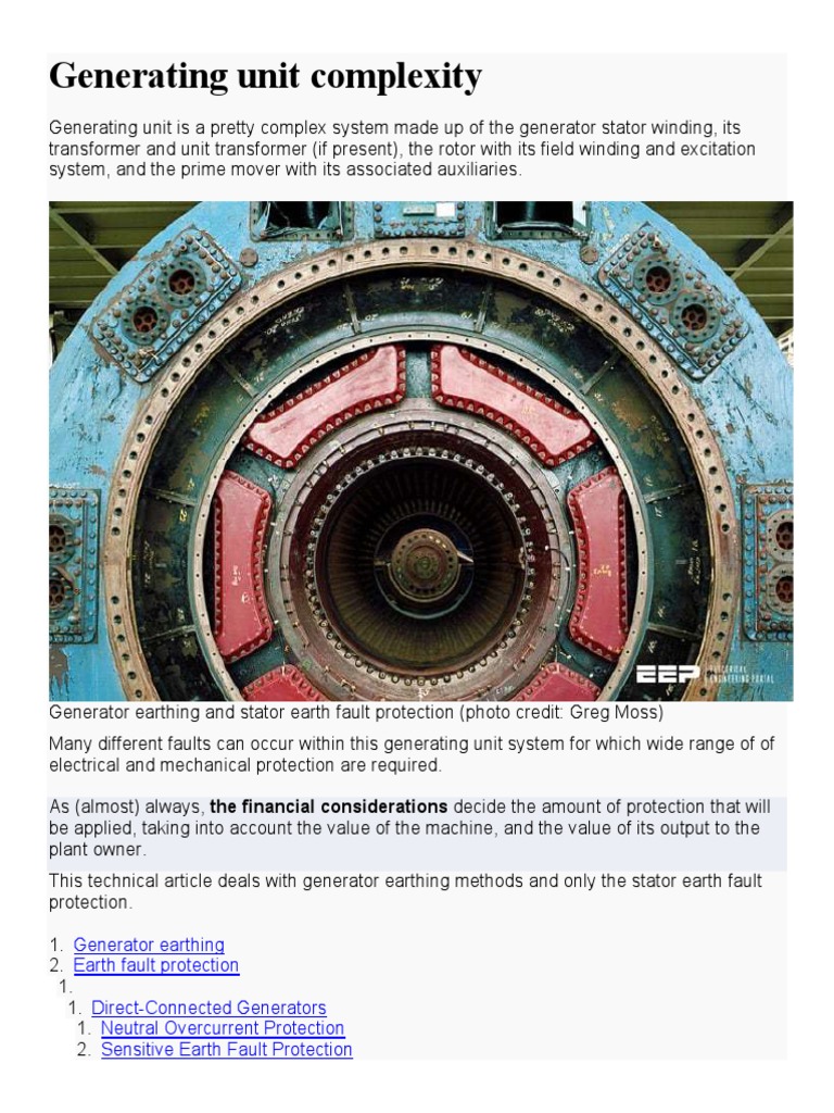 Generator Earthing and Fault Protection | PDF | Transformer | Relay