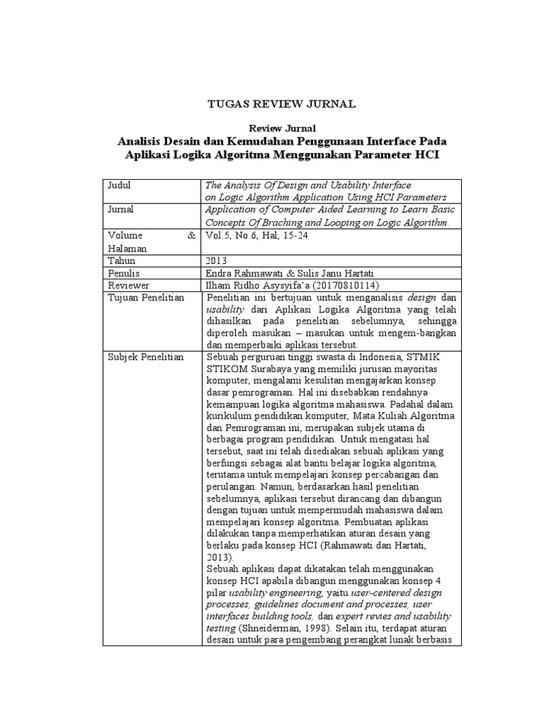 Tugas Review Jurnal | PDF