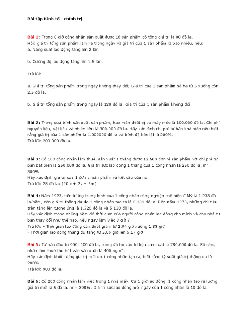 Bai Tap - KTCT | PDF