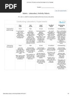 Rubrics For Laboratory Activity | PDF | Rubric (Academic) | Laboratories