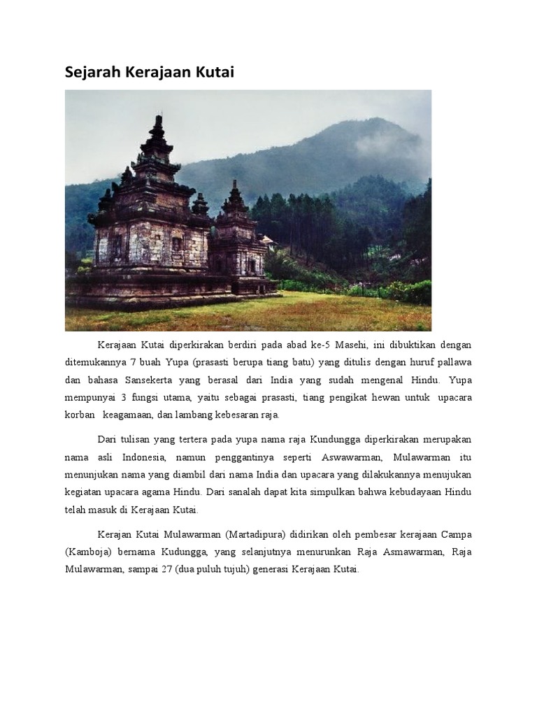 Sejarah Kerajaan Kutai | PDF | Sejarah