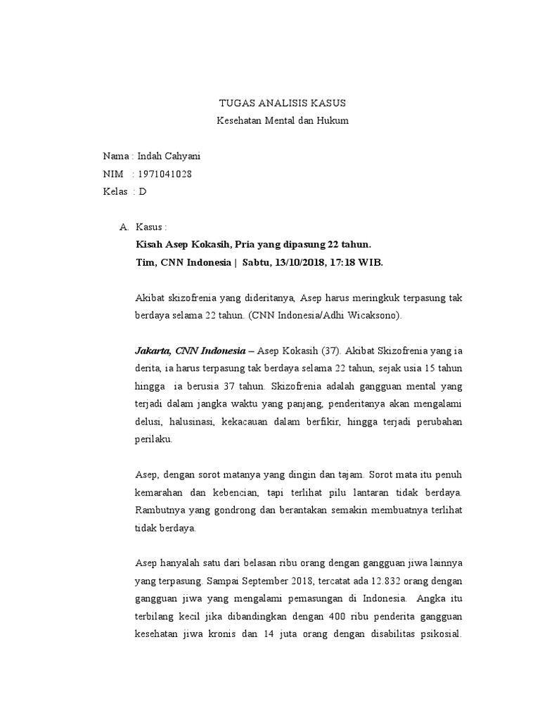 Tugas Analisis Kasus | PDF