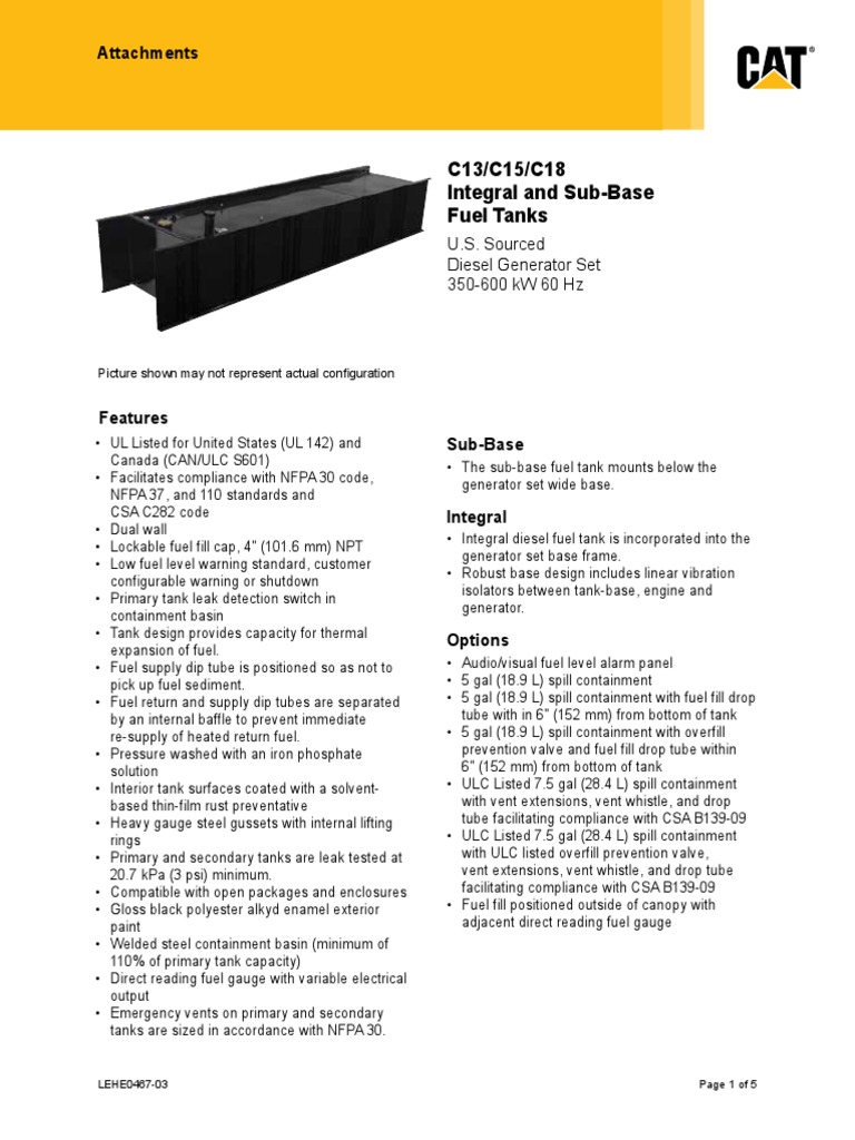 Fuel Tanks - CAT | Download Free PDF | Diesel Engine | Manufactured Goods