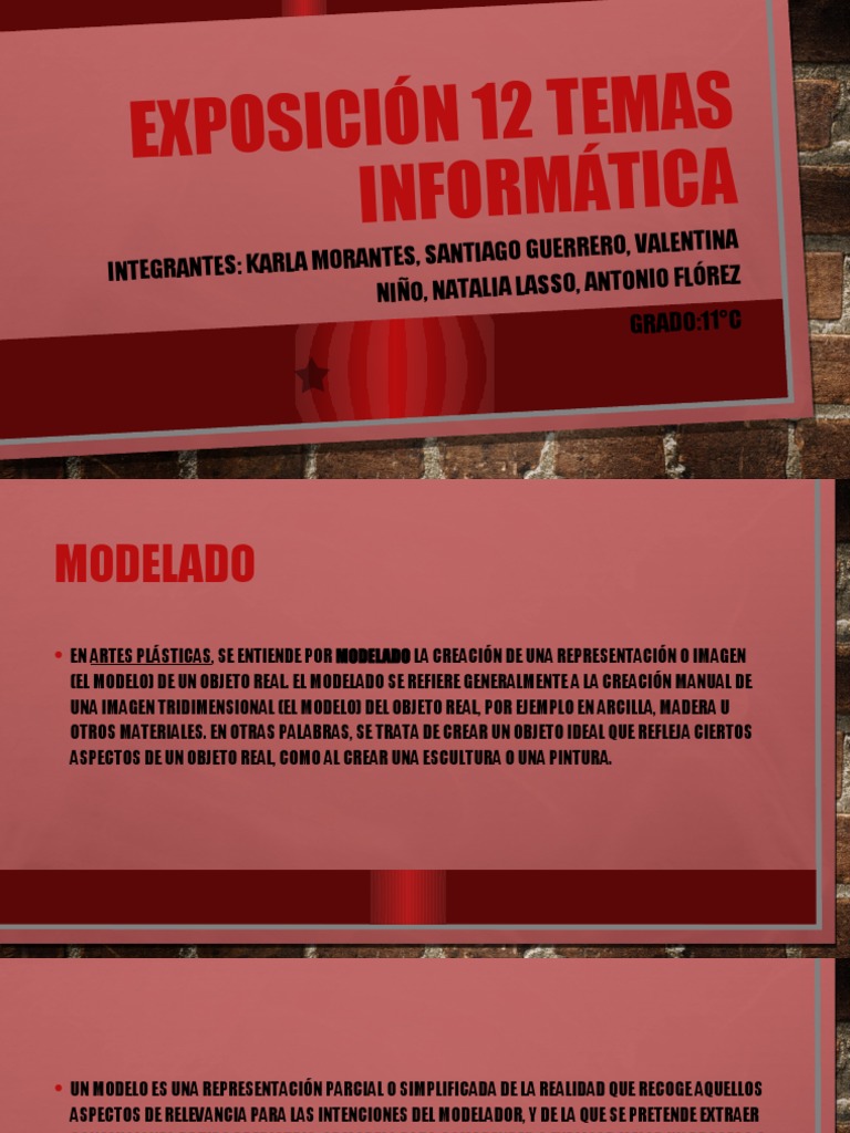 Exposición 12 Temas Informática | PDF | Materiales | Materiales de ...
