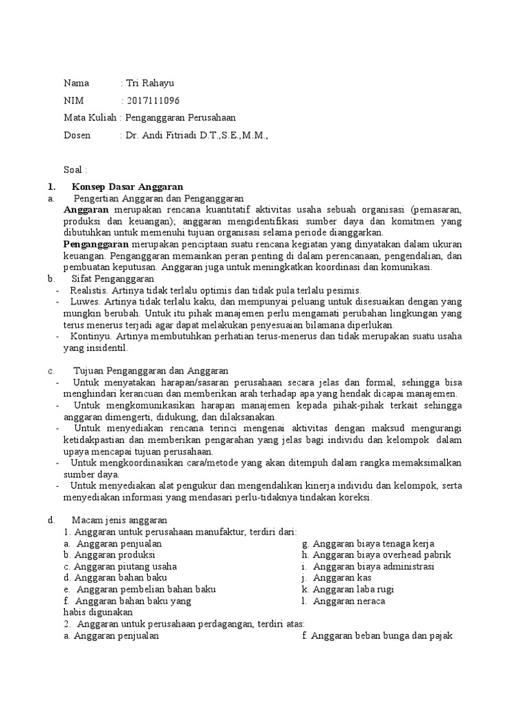MENYUSUN ANGARAN PENJUALAN | PDF