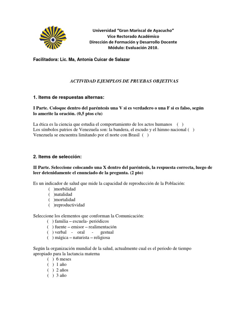 Pruebas Objetivas | PDF | Especialidades Medicas | Salud y bienestar