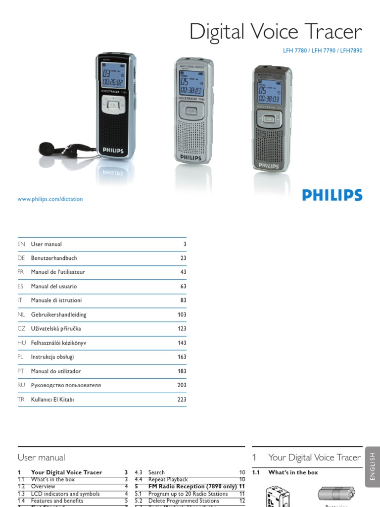Philips Voice Tracer PH7780 - 7790 - 7890 - Multi | PDF | Computer File ...