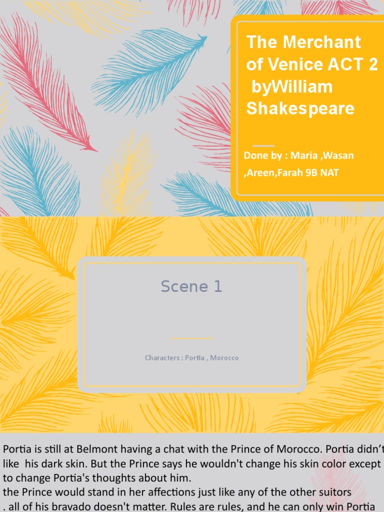 Act 2 Summary of The Merchant of Venice | PDF | The Merchant Of Venice