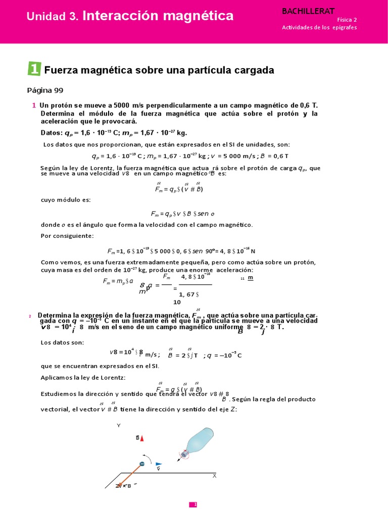 Tema 3 Interacción Magnética | PDF | Fuerza | Vector Euclidiano